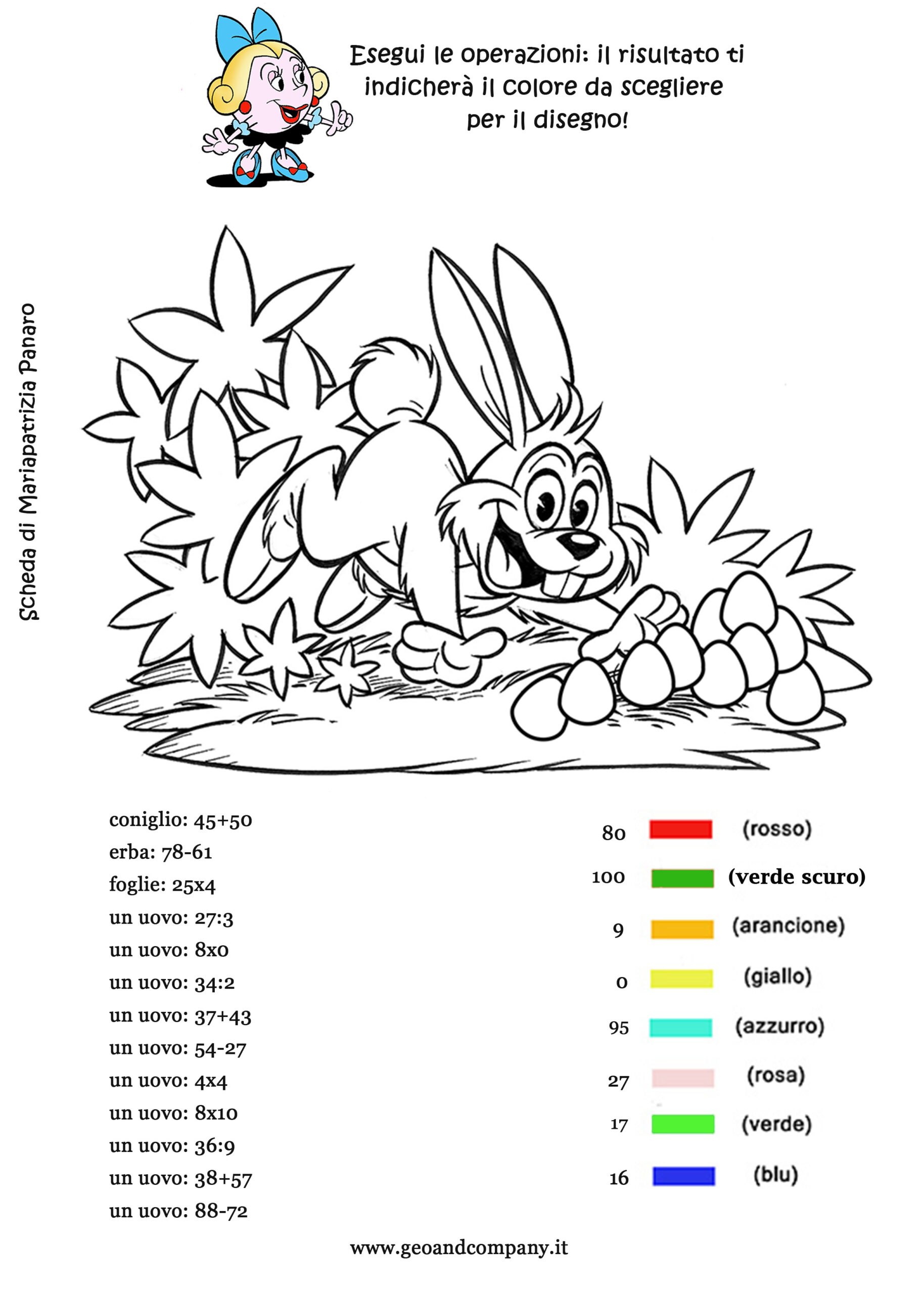 Sfettro, Stellina ed il cruciverba matematico - Schede didattiche