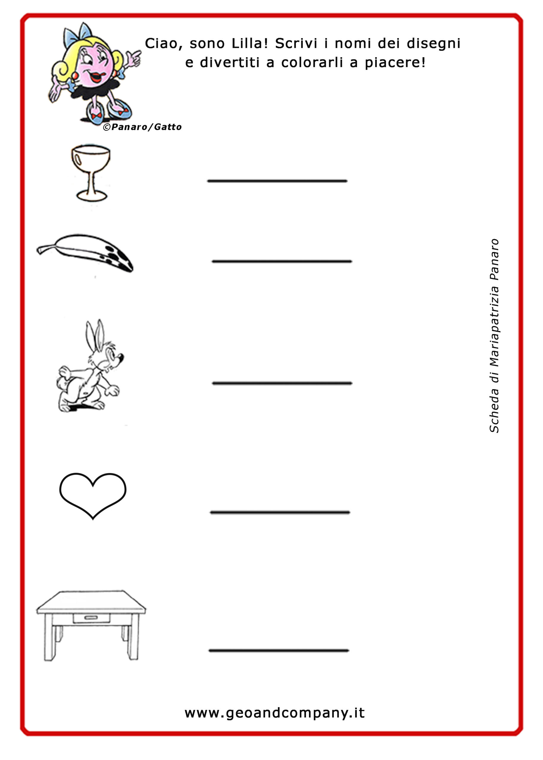 Collega le parole alle immagini – Schede didattiche